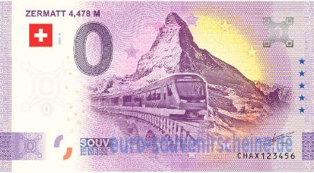 0 Euro Collector banknotes - CHAX-2023-9 ZERMATT 4,478 M